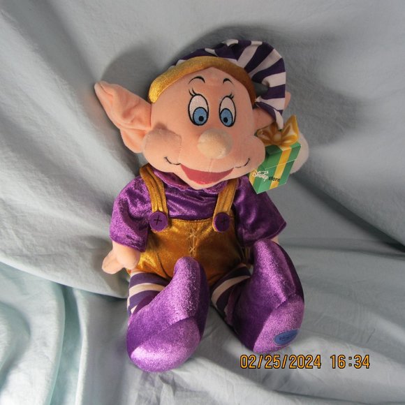 Disney | Toys | Plush Disney Dopey Elf Nwt Snow White Stuffed Animal ...